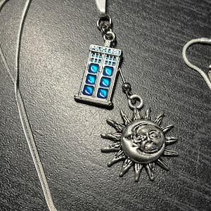 Doctor Who Inspired TARDIS Sun and Moon Necklace - Etsy