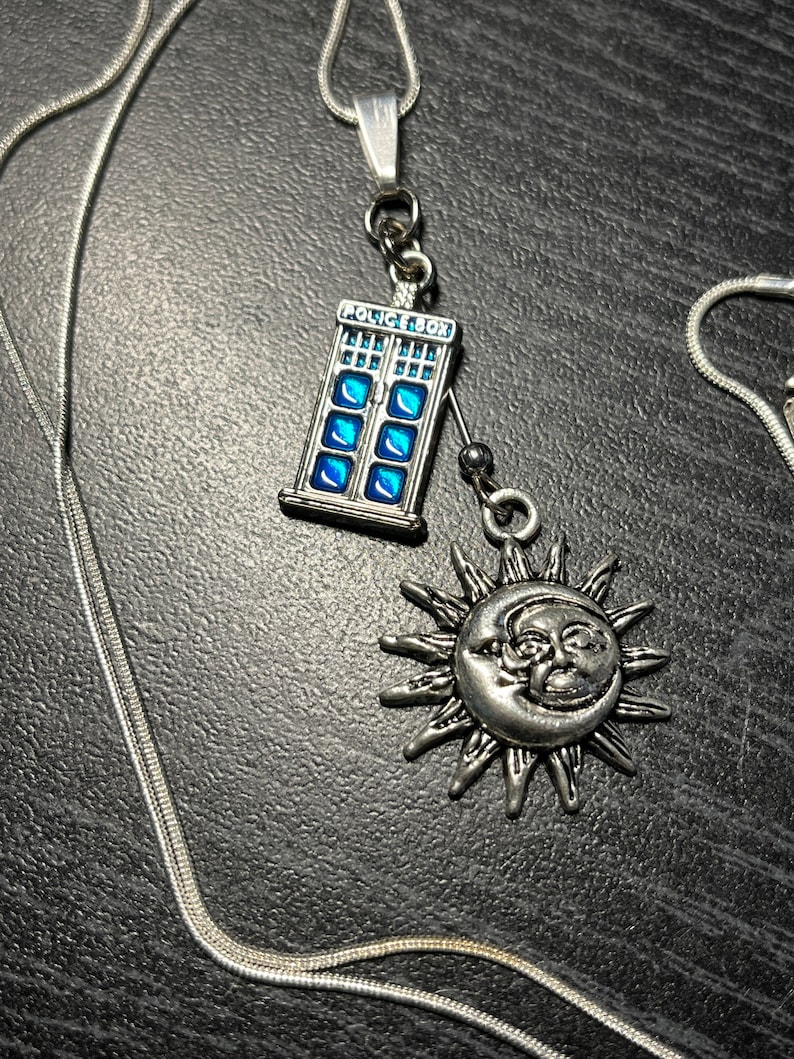 Doctor Who Inspired TARDIS Sun and Moon Necklace - Etsy
