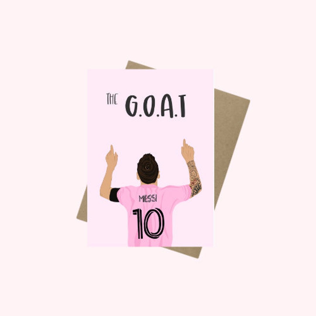 Messi Card, the GOAT, Pink, Birthday Card, Love Card, Valentine Card - Etsy