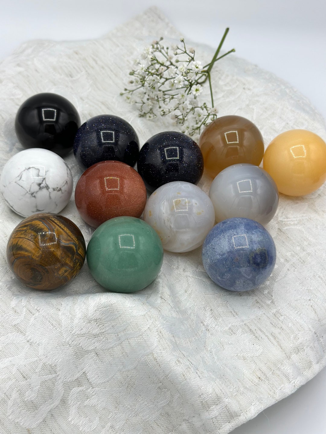 40 Mm Gemstone Ball | Crystal Ball | Energy | Polished Stone Ball ...