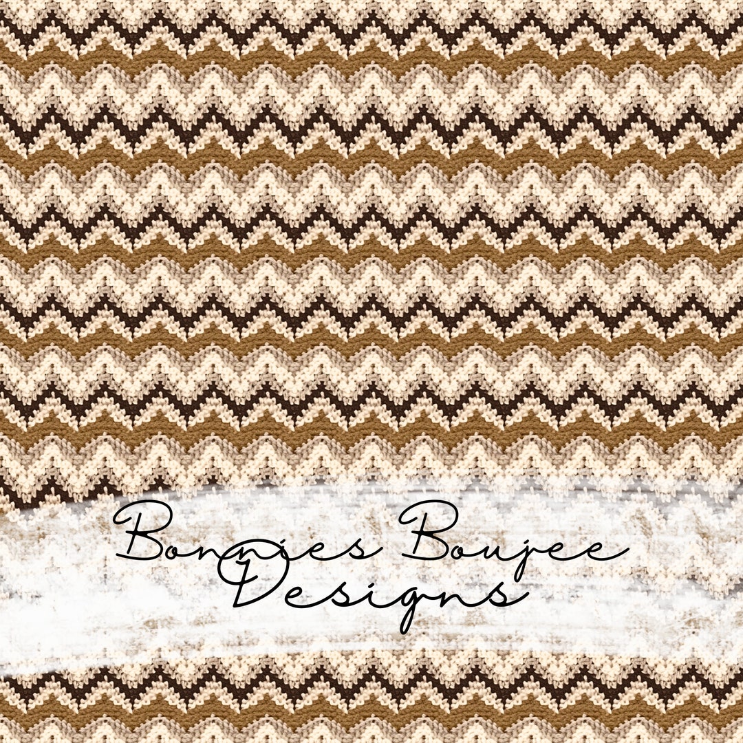 Chevron Crochet Squares Pattern Seamless Crochet Design Groovy Seamless ...