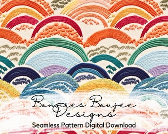 Muted Rainbow Seamless File - Etsy