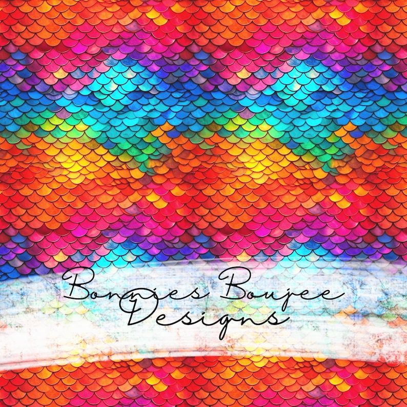 Rainbow Fish Scales File Summer Mermaid Scales Seamless File - Etsy