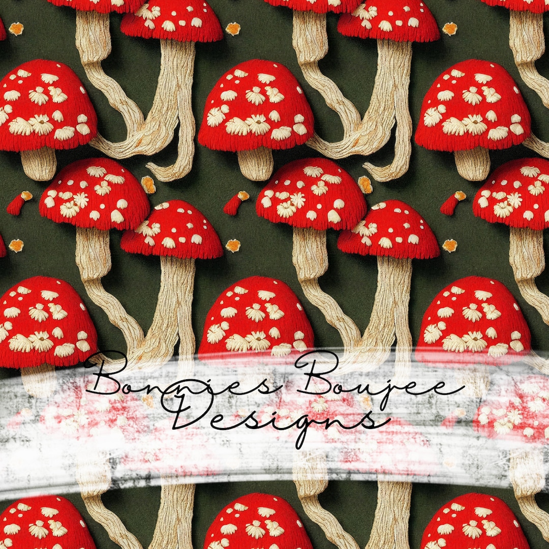 Red Cottagecore Pattern Seamless Cottagecore Mushrooms Cottagecore ...