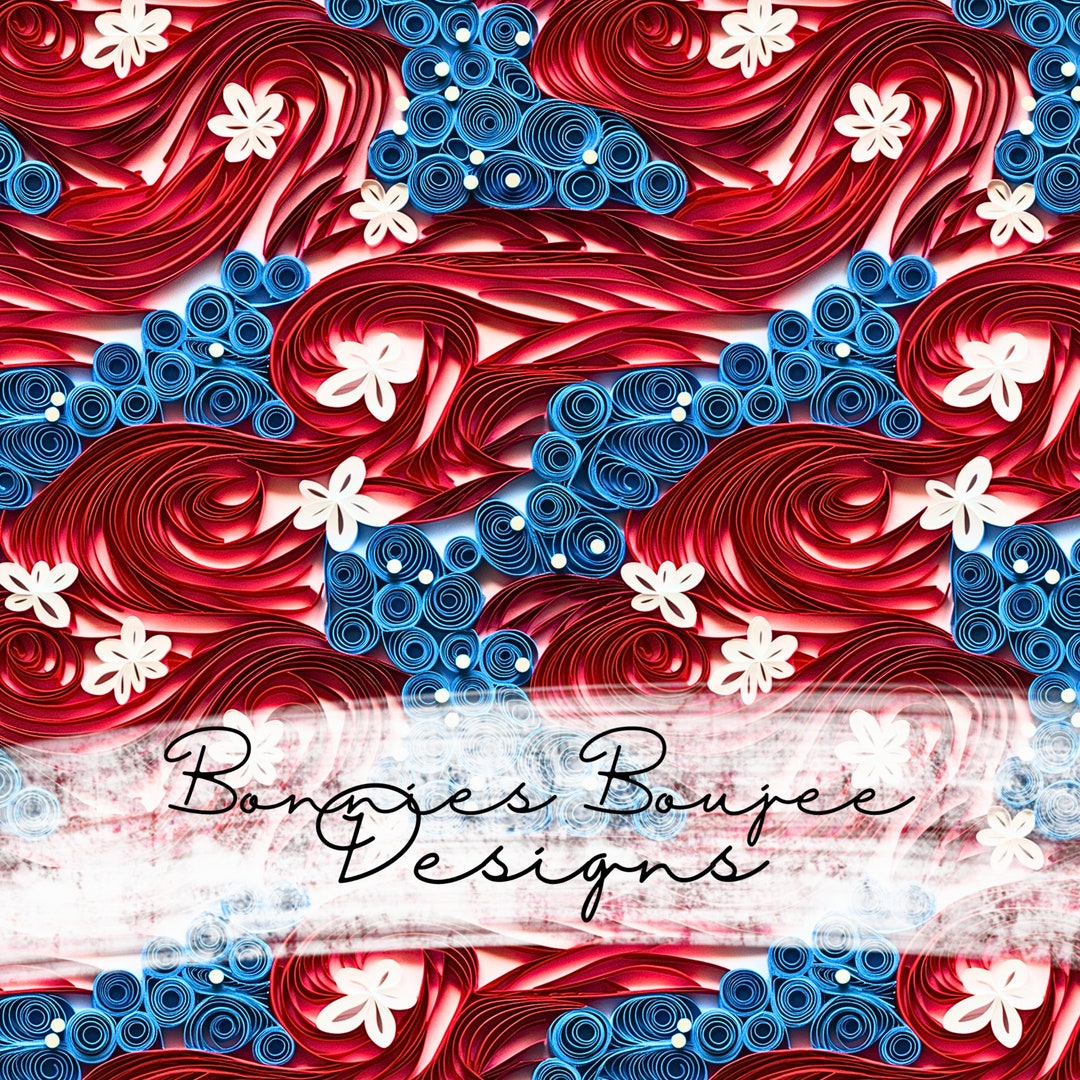 Patriotic Seamless - Red White and Blue Stars - 4th of July ...