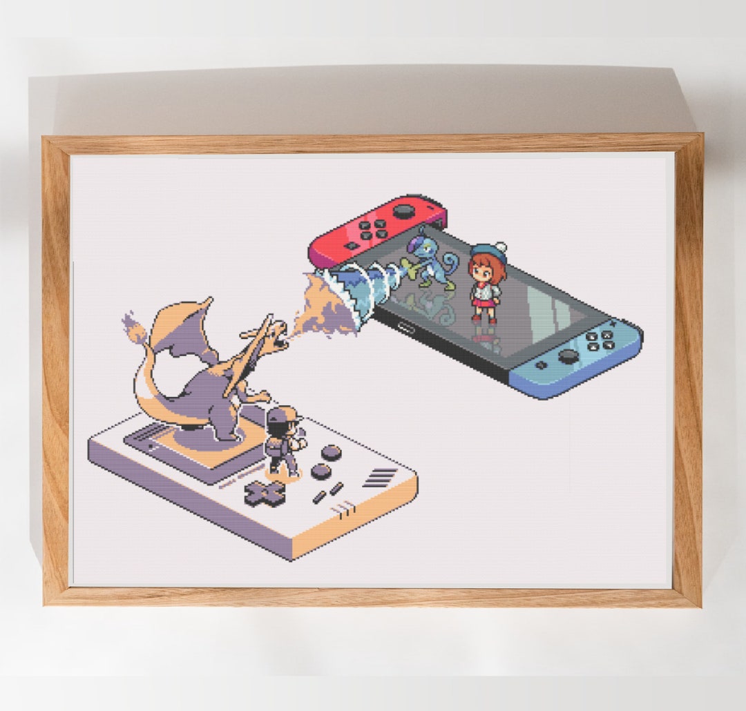 Pokemon Gen Wars Pattern - Modern Colourful Cross Stitch - Digital PDF ...
