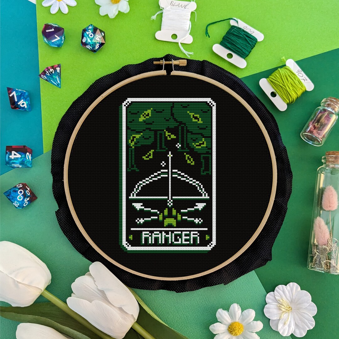Dnd Ranger Class Tarot Pattern - Gift Tabletop 5e Cross Stitch ...