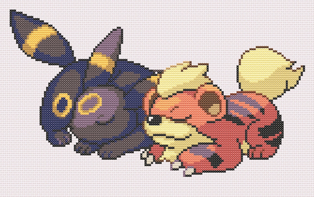 Growlithe Pixel Art Template