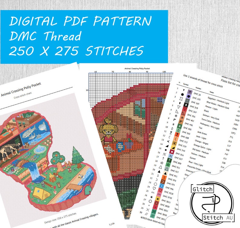 Animal Crossing Polly Pocket Pattern - Cosy Gaming Cross Stitch ...