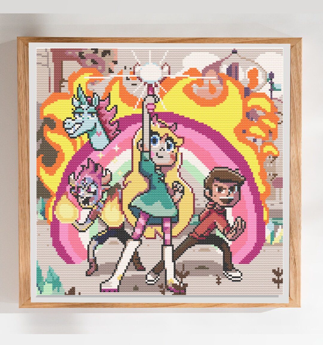 Star Vs. the Forces of Evil Pattern - Modern Colourful Cross Stitch ...