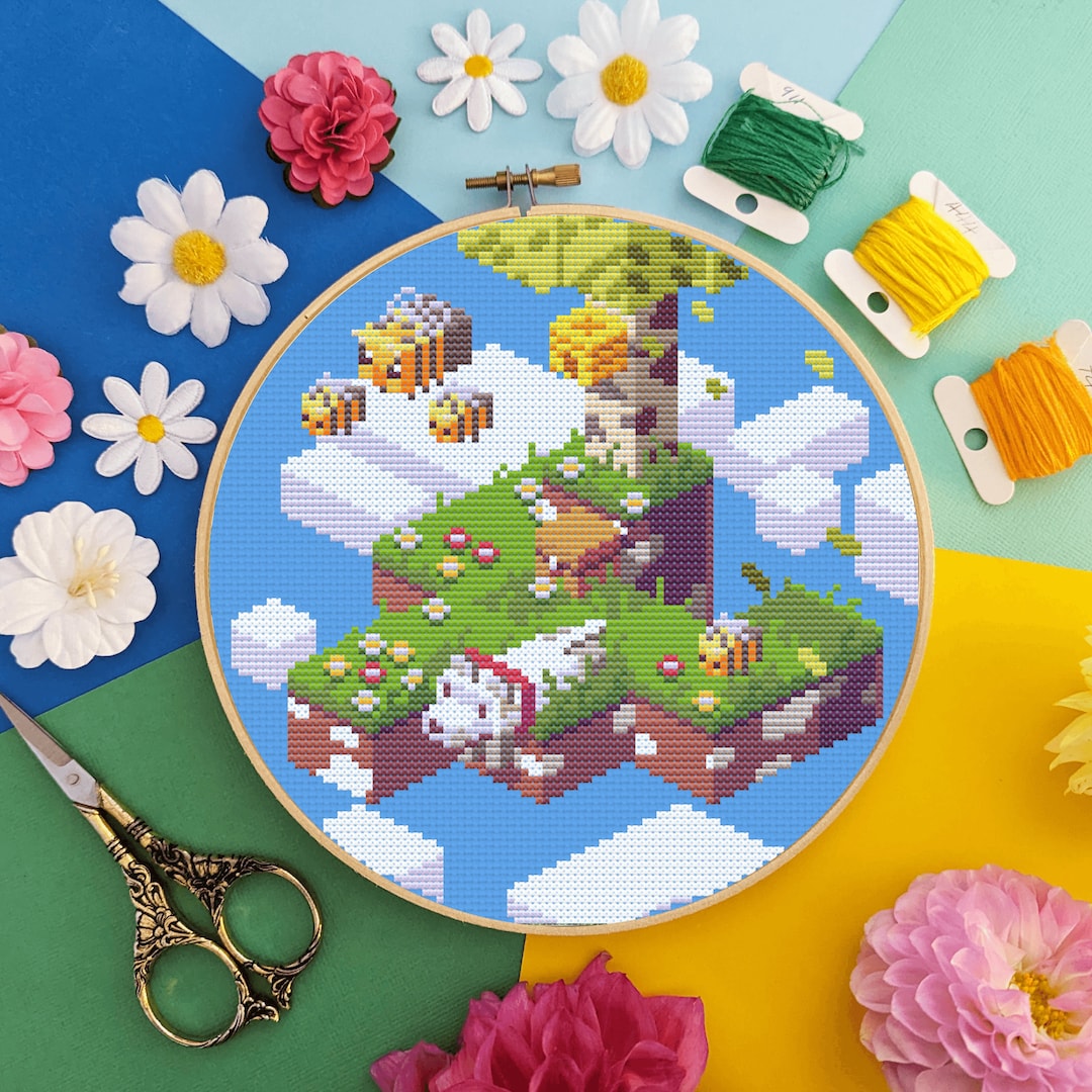 Mini Minecraft - Forest Dog Cute Gaming Cross Stitch - Digital PDF ...