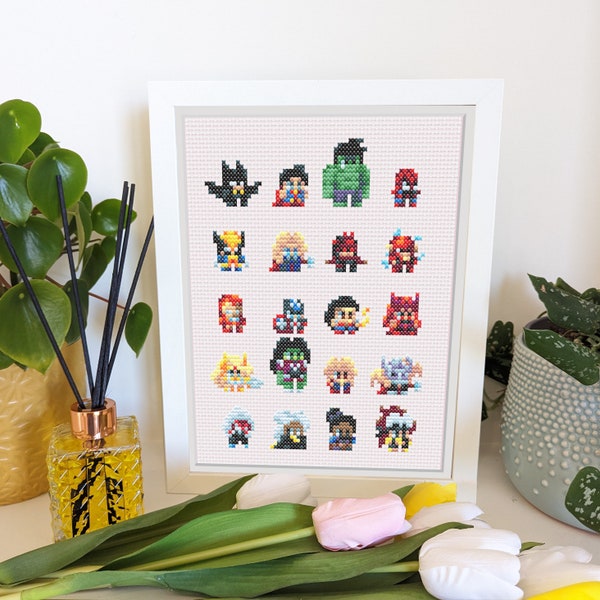 Super Hero Cross Stitch Pattern - Etsy