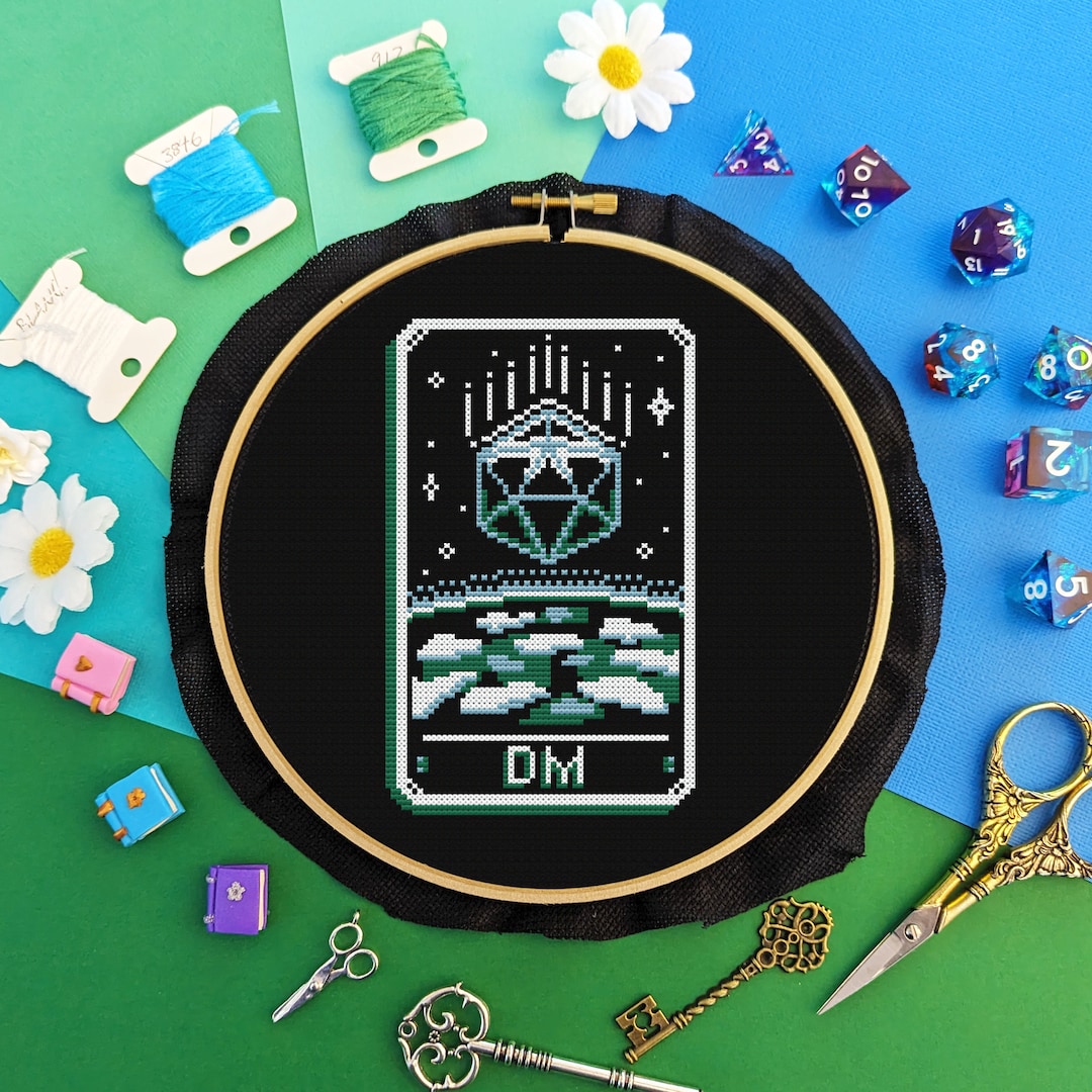 Dnd Dungeon Master Tarot Pattern - Modern Gift Tabletop 5e Cross Stitch ...
