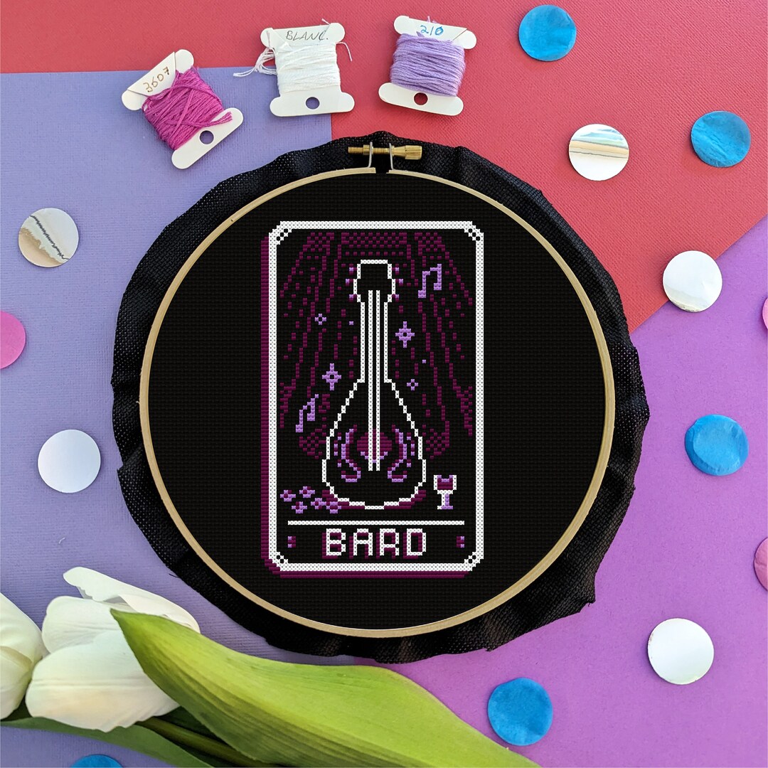 Dnd Bard Class Tarot Pattern - Gift Tabletop 5e Cross Stitch - Digital ...
