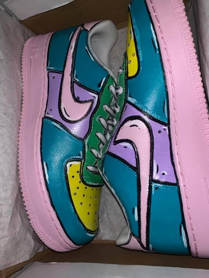 Custom Cartoon Af1 Unisex Can Do Other Color Ways as Well - Etsy