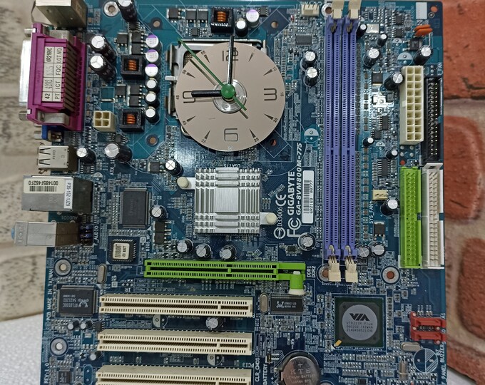 Blue Wall Clock, Recycled Computer Circuit Board Clock - Etsy