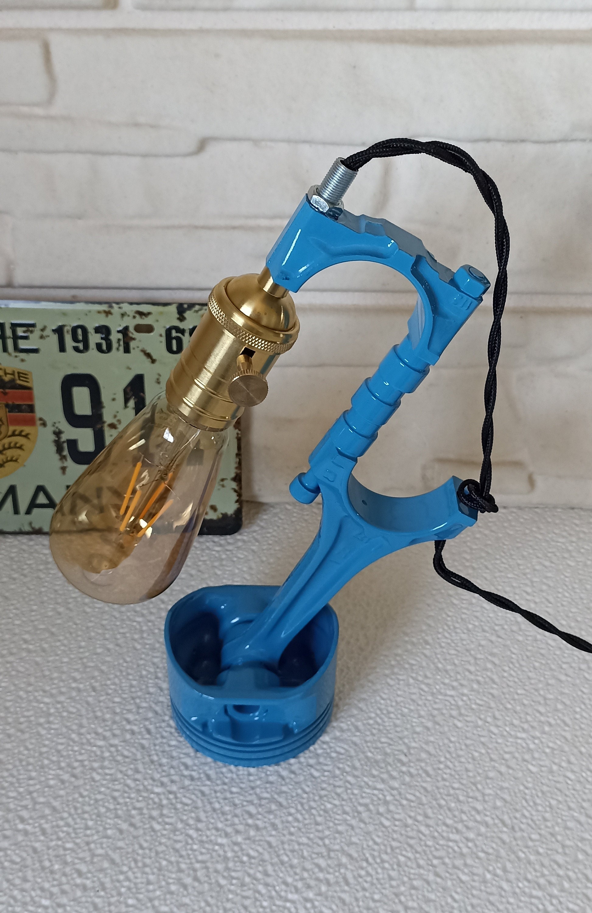 Car Piston and Lever Table Lamp, Gift Lighting Decor, Engine Part ...