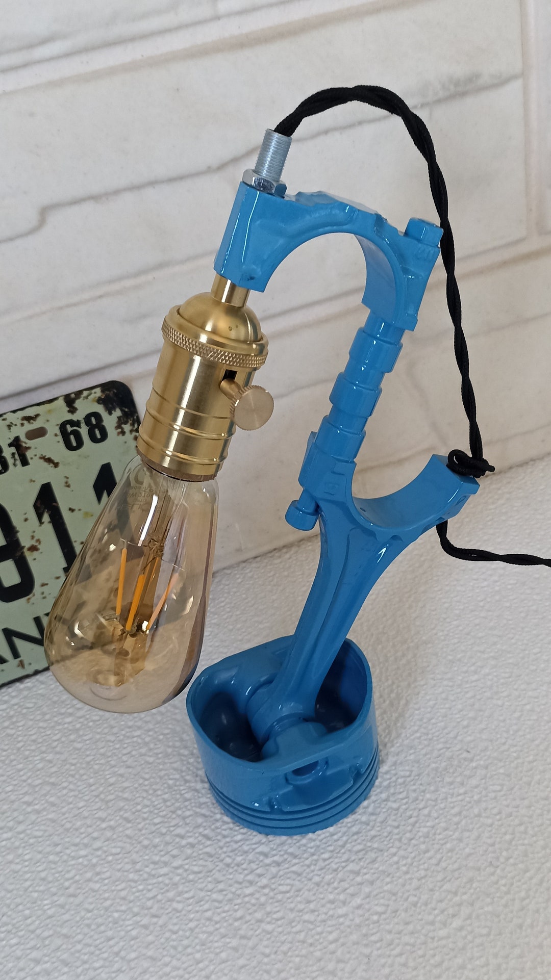 Car Piston and Lever Table Lamp, Gift Lighting Decor, Engine Part ...
