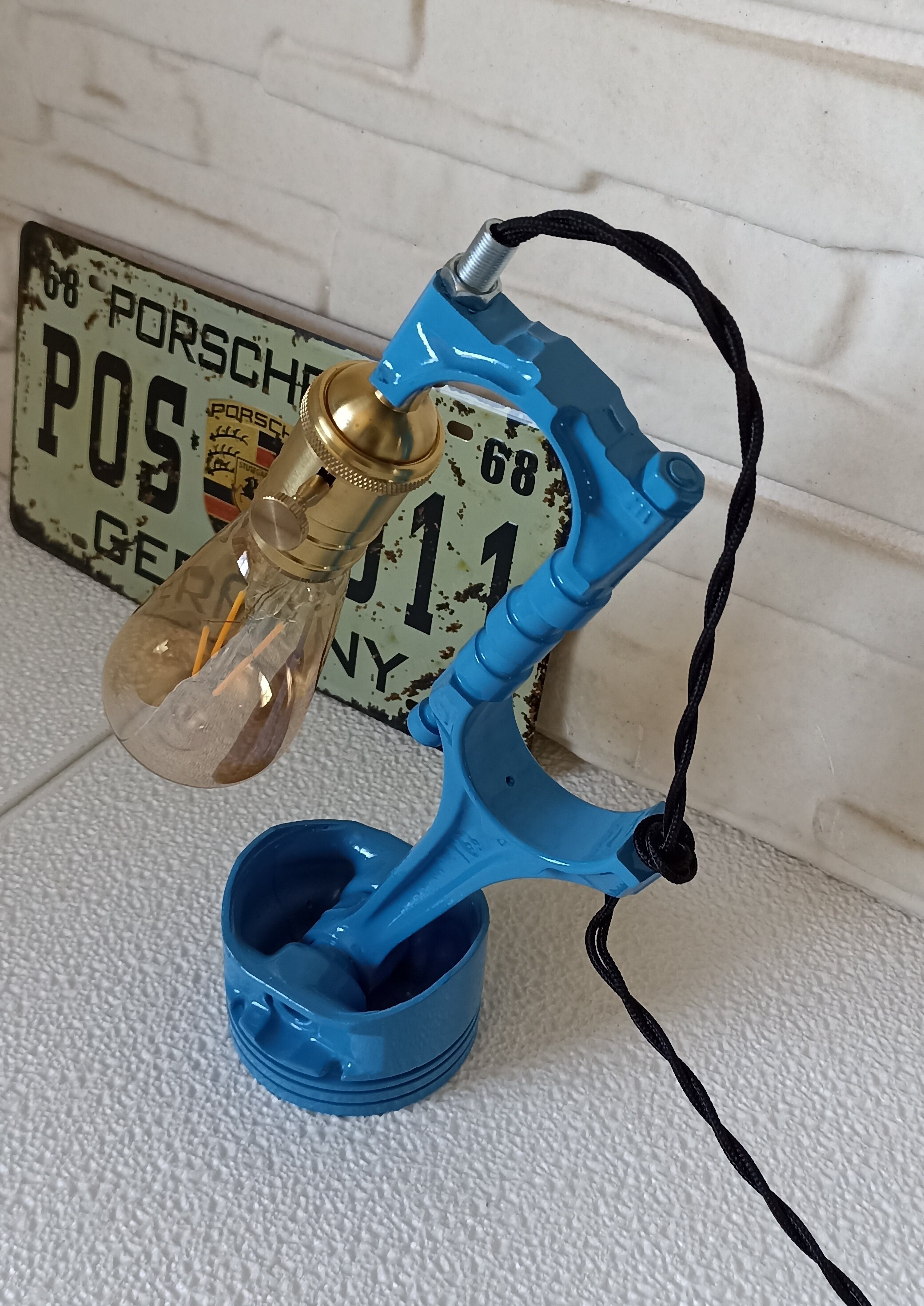 Car Piston and Lever Table Lamp, Gift Lighting Decor, Engine Part ...