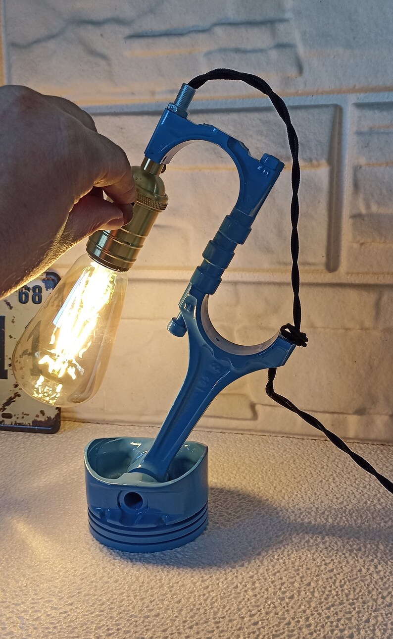 Car Piston and Lever Table Lamp, Gift Lighting Decor, Engine Part ...