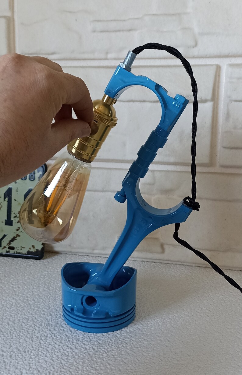 Car Piston and Lever Table Lamp, Gift Lighting Decor, Engine Part ...