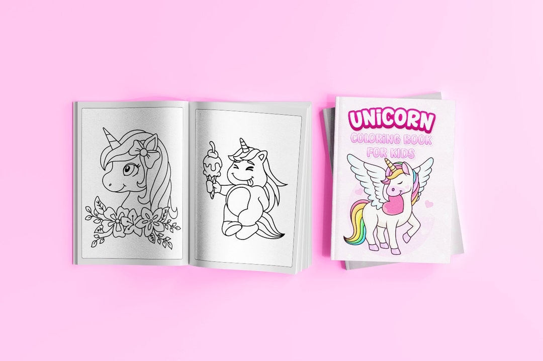 Unicorn Colouring Book - Etsy
