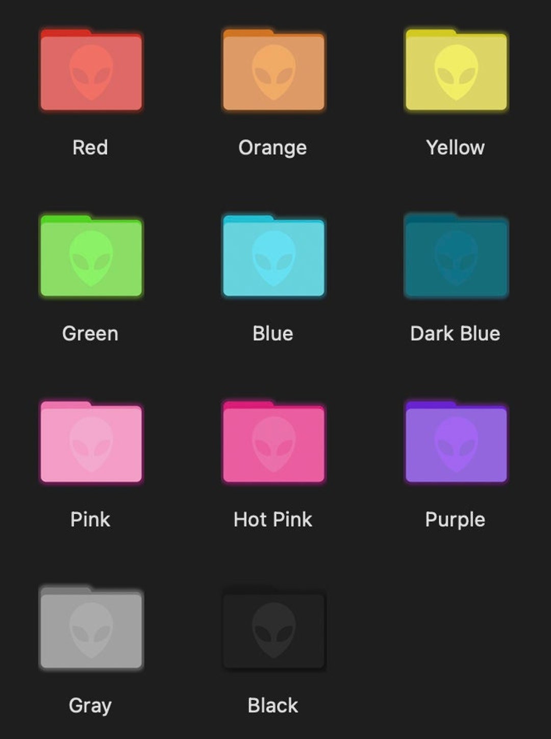 Alien Folder Icons for Mac - Etsy