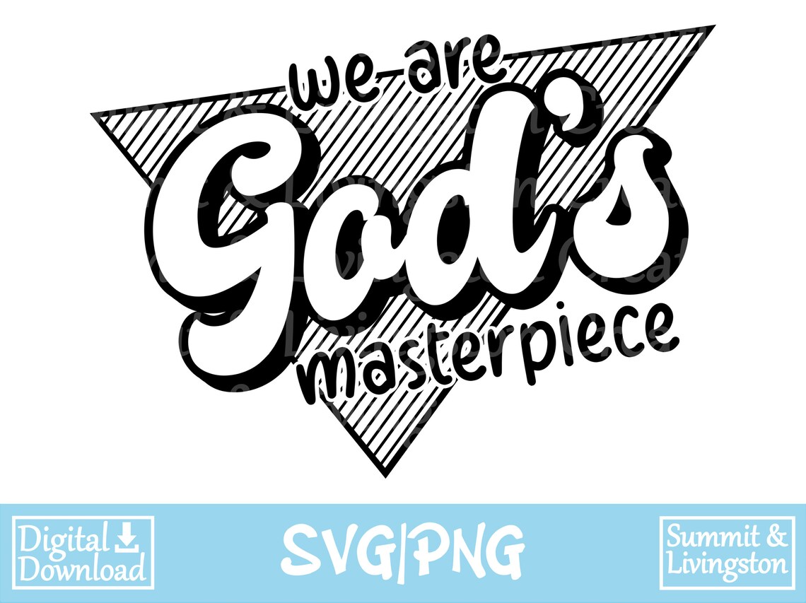 Christian SVG PNG We Are God's Masterpiece / I Am - Etsy