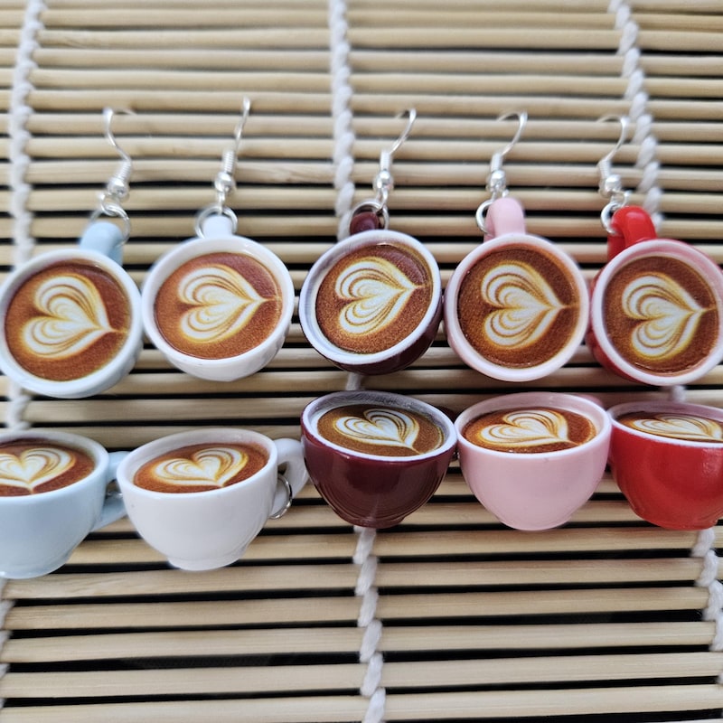 Large Coffee Mug Earring - Etsy