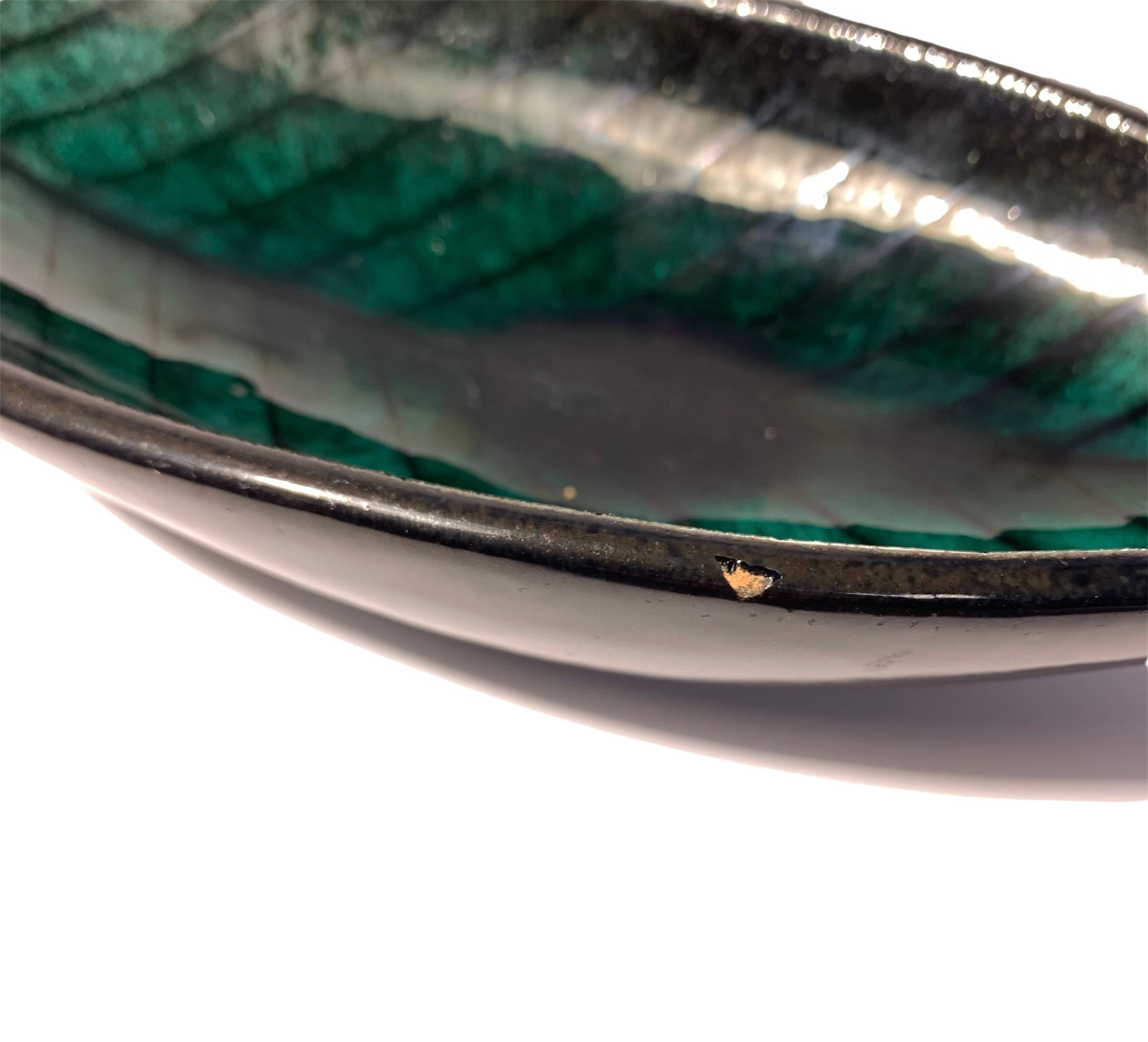 Rare Swiss Pottery Luzern Handarbeit Leaf Dish - Etsy