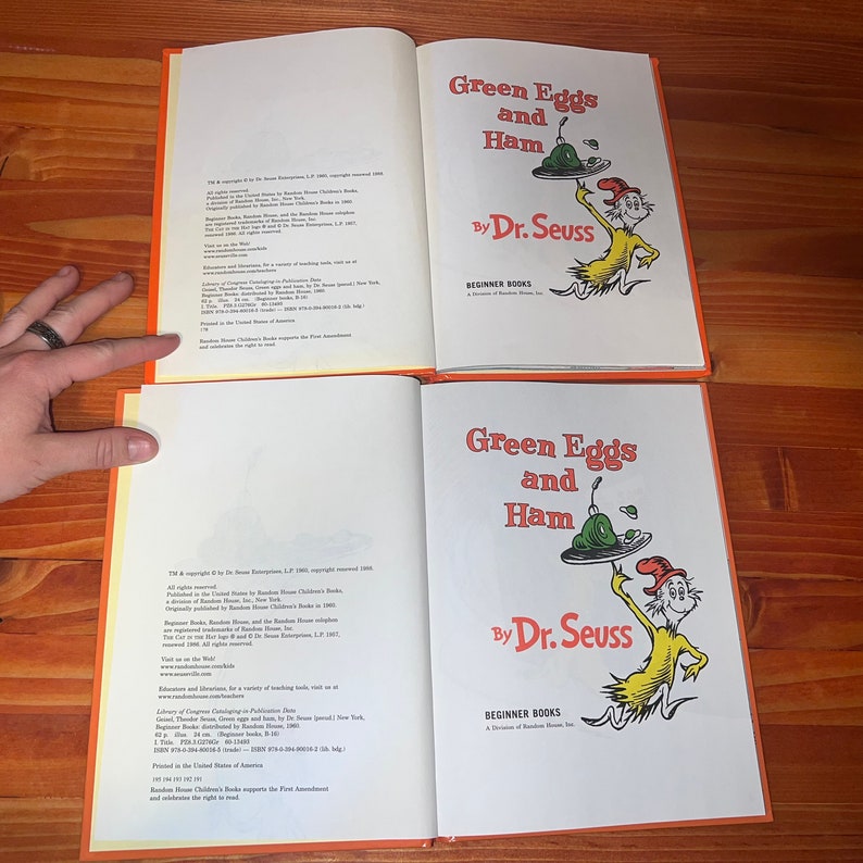 1960 “green Eggs and Ham” by Dr. Suess, Children’s Book - Etsy