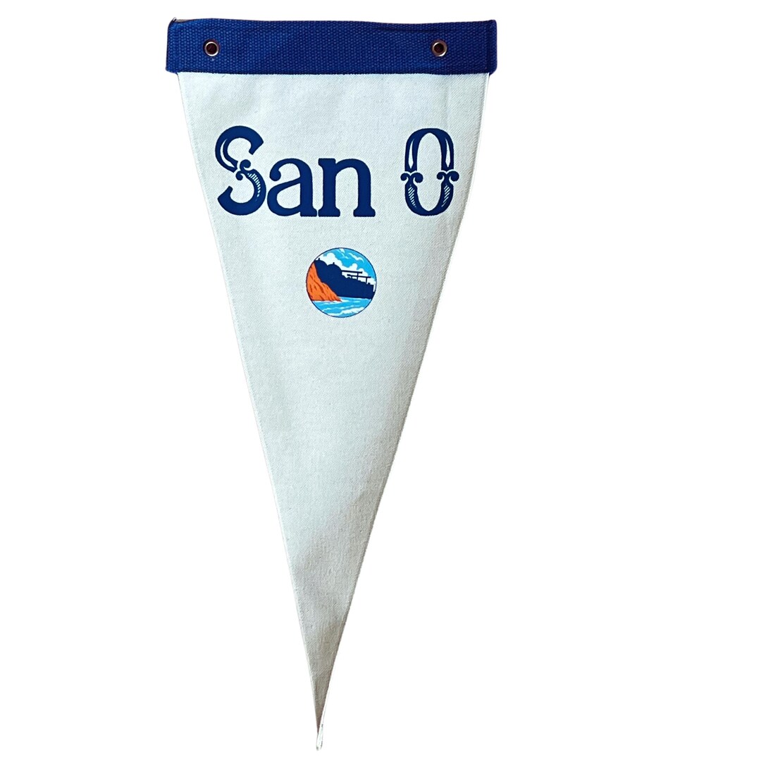 Vintage Inspired "sano" SAN ONOFRE Canvas Surf Flag Pennant - Etsy