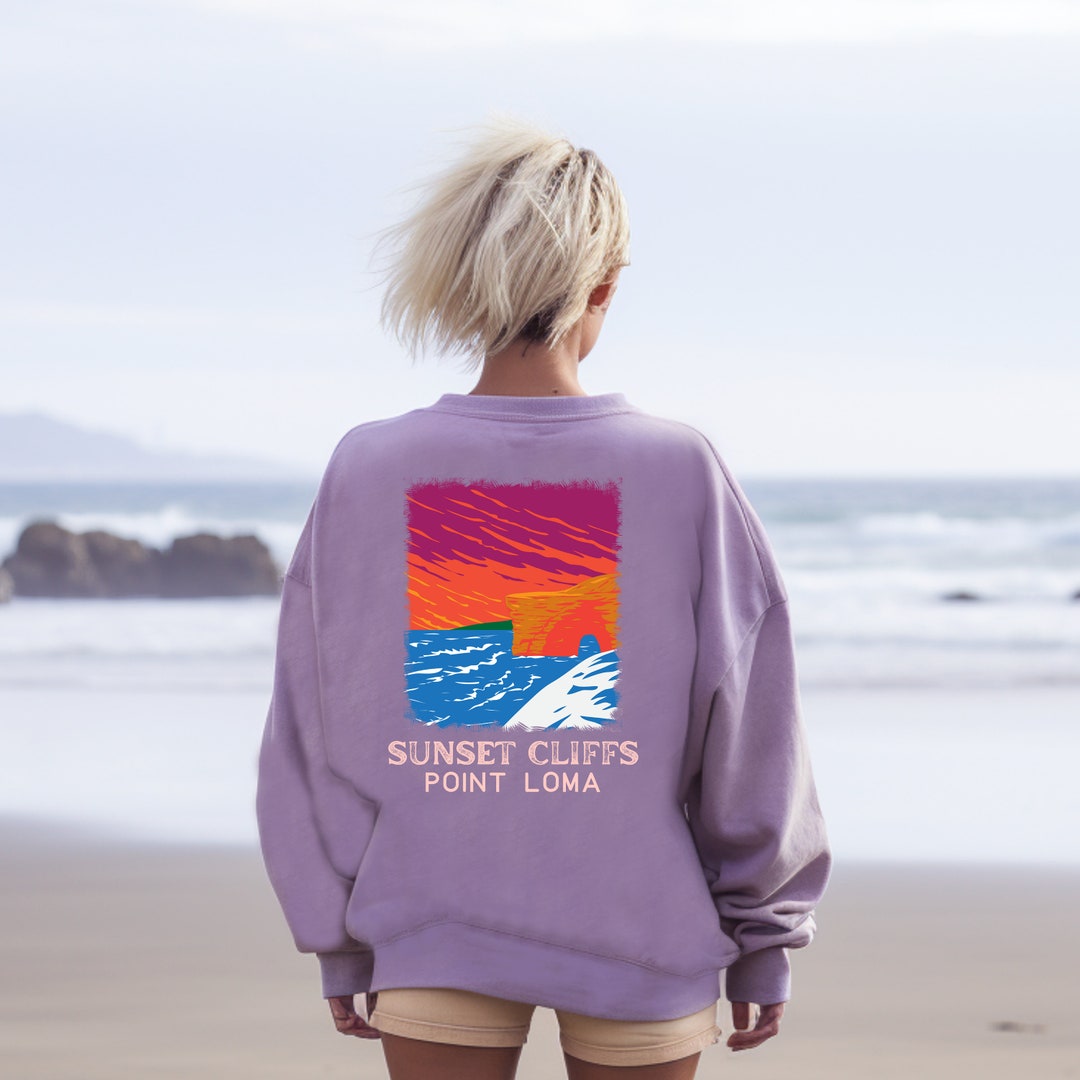 Sunset Cliffs Point Loma Garment Dye Sweatshirt - Etsy