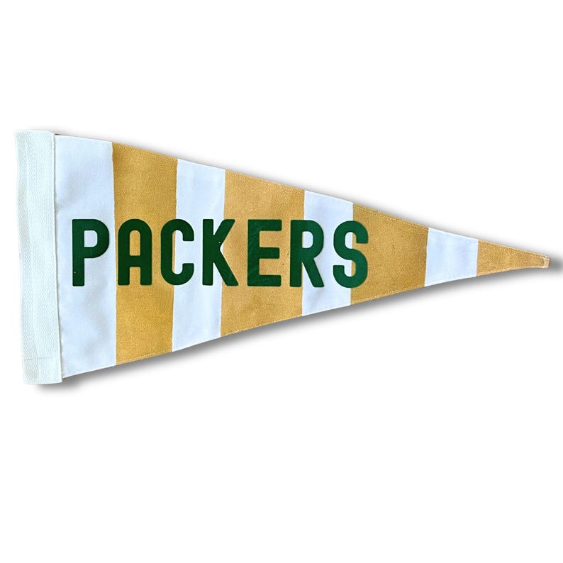 Vintage Style Packers Football Pennant Flag - Etsy