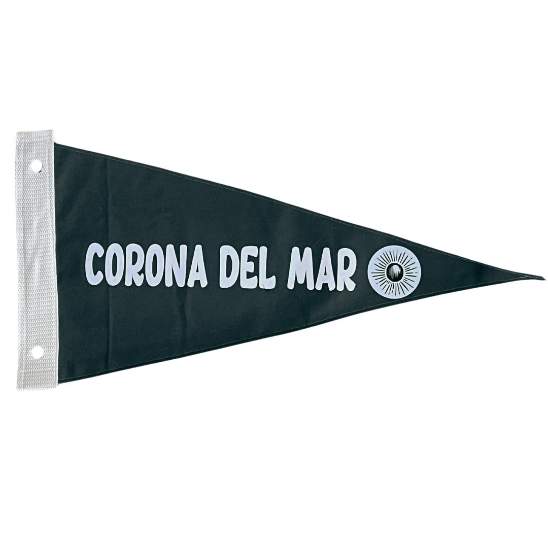Vintage Inspired Corona Del Mar California Canvas Surf Flag Pennant - Etsy