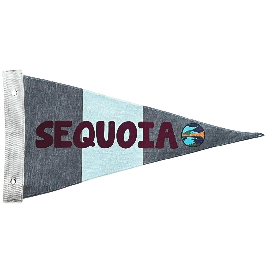 Vintage Inspired SEQUOIA National Park Canvas Camp Flag Pennant - Etsy