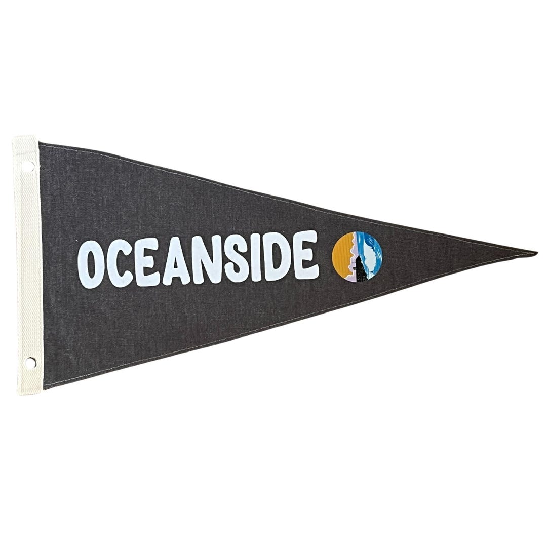 Vintage Inspired OCEANSIDE California Canvas Surf Flag Pennant - Etsy
