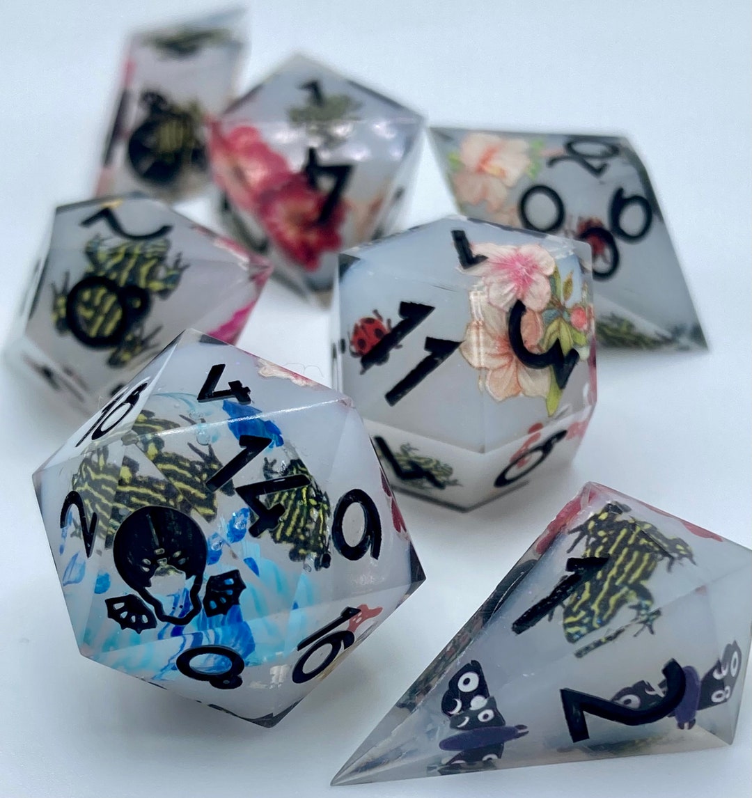 Hop to It Frogs, Bugs, Flowers, Flower Dice, Floral Dice, Frog Dice ...