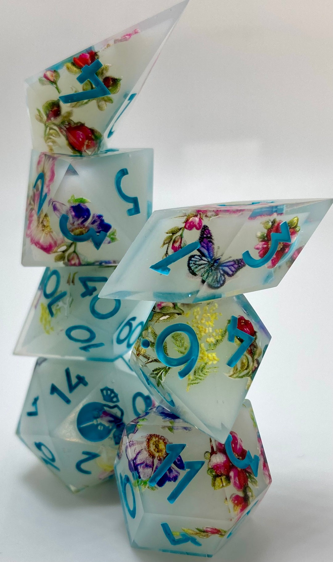 Cottage in Eden-flowers, Floral Stickers, Flower Dice, Floral Dice ...