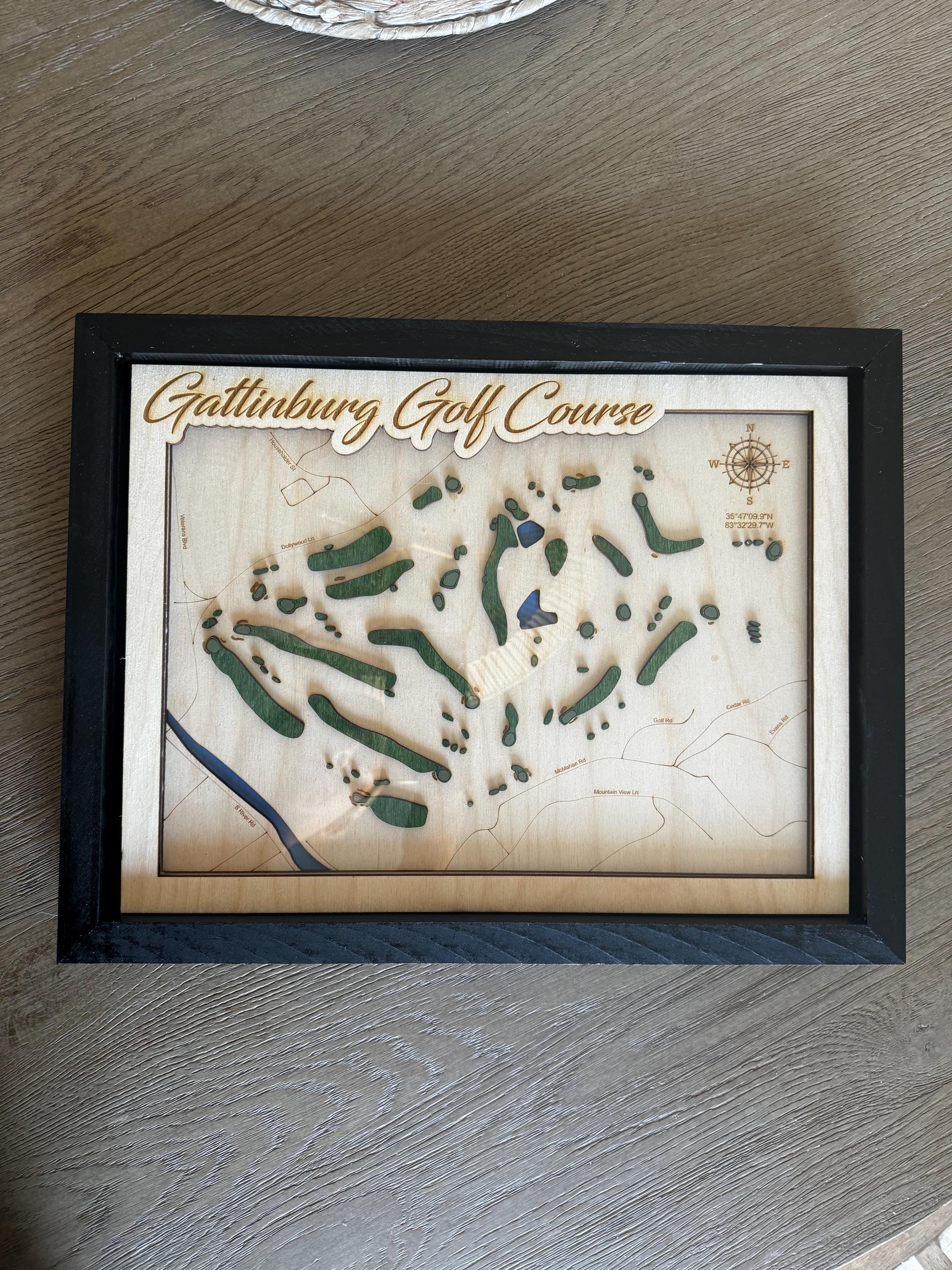 Custom Laser Cut 3D Golf Course Map: Personalized Golf Gift - Etsy