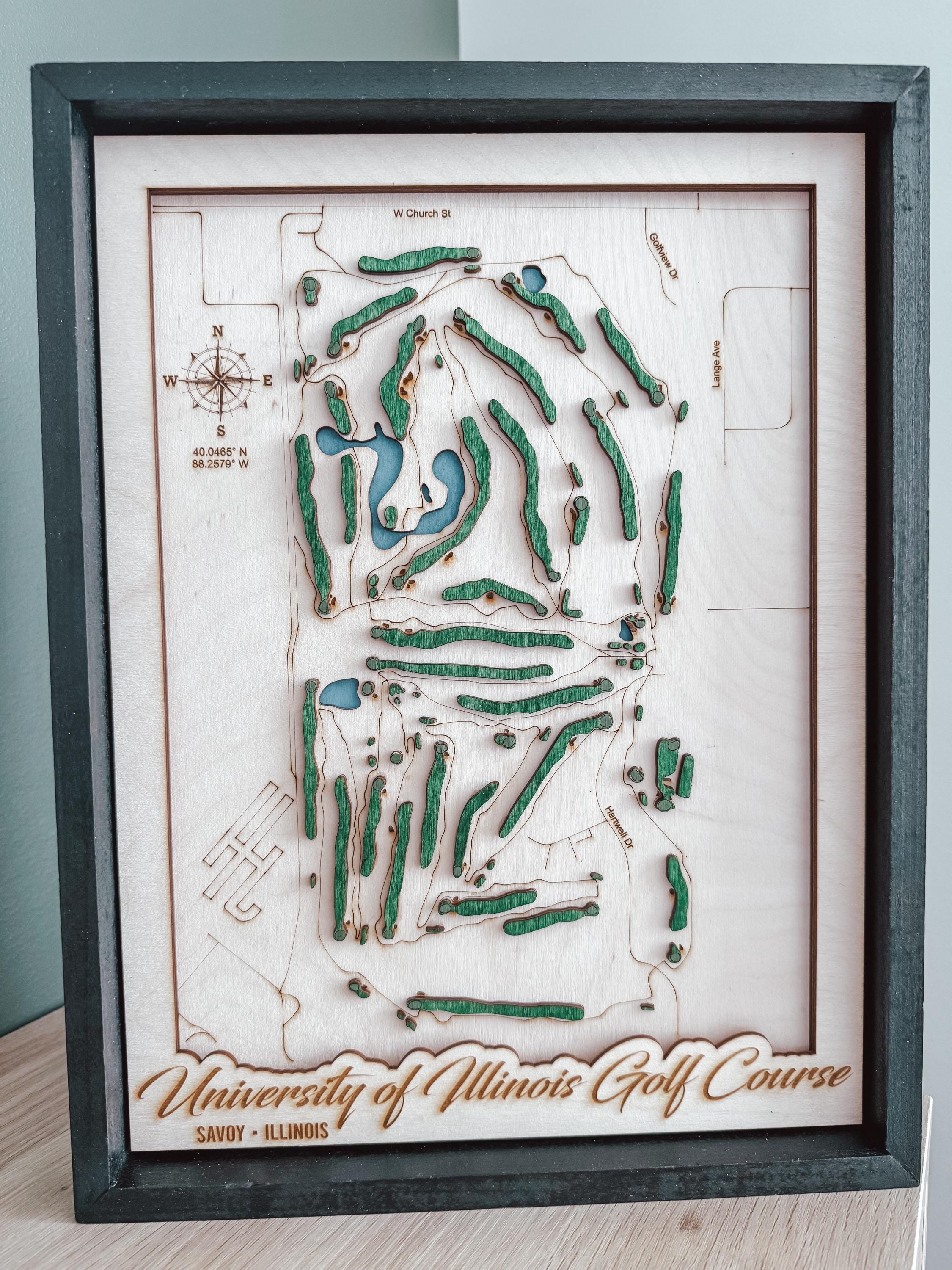 Custom Laser Cut 3D Golf Course Map: Personalized Golf Gift - Etsy