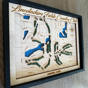 Custom Laser Cut 3D Golf Course Map: Personalized Golf Gift - Etsy