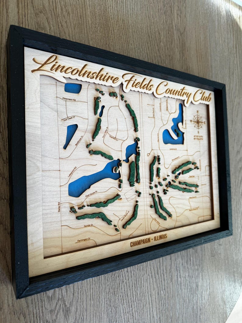 Custom Laser Cut 3D Golf Course Map: Personalized Golf Gift - Etsy