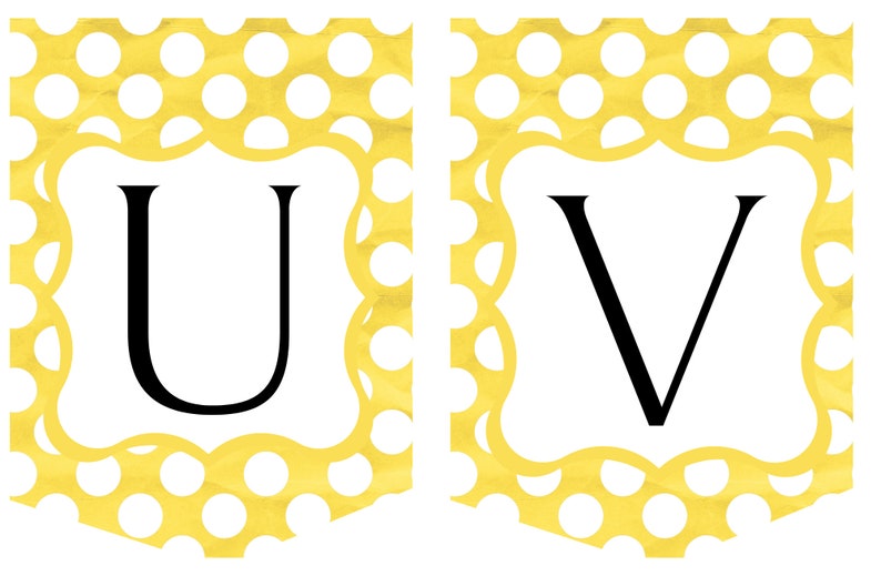 Printable Alphabet Banner - Birthday Decoration Small - A-Z Letters ...