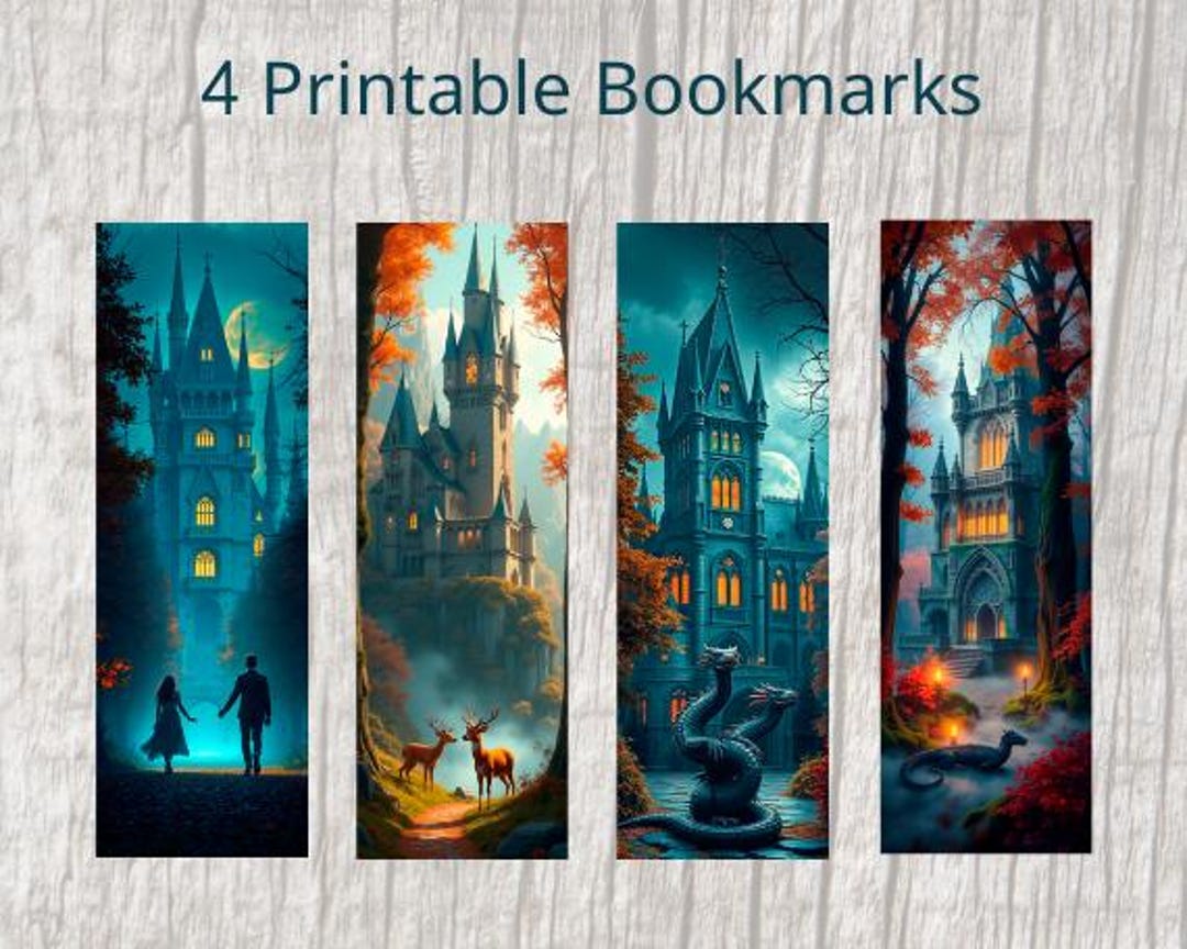 4 Enchanting Printable Medieval Castle Bookmarks – Fantasy-inspired ...