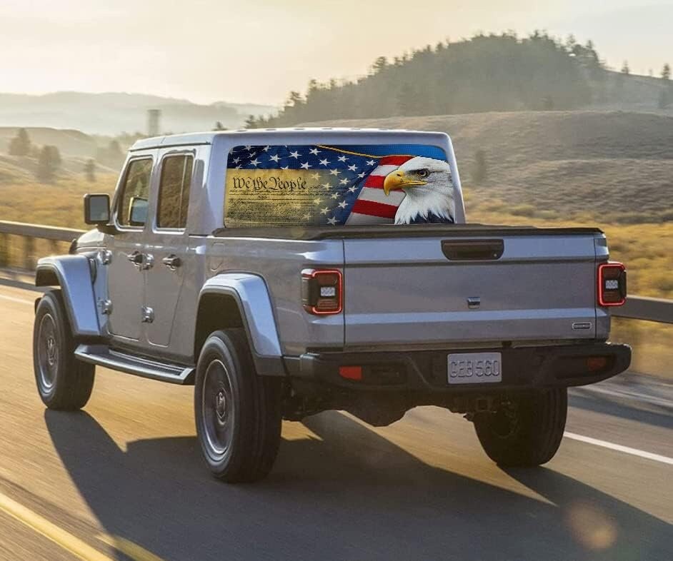 Truck Decal Patriotic Eagle Car Decal Full Back Window Decal - Etsy