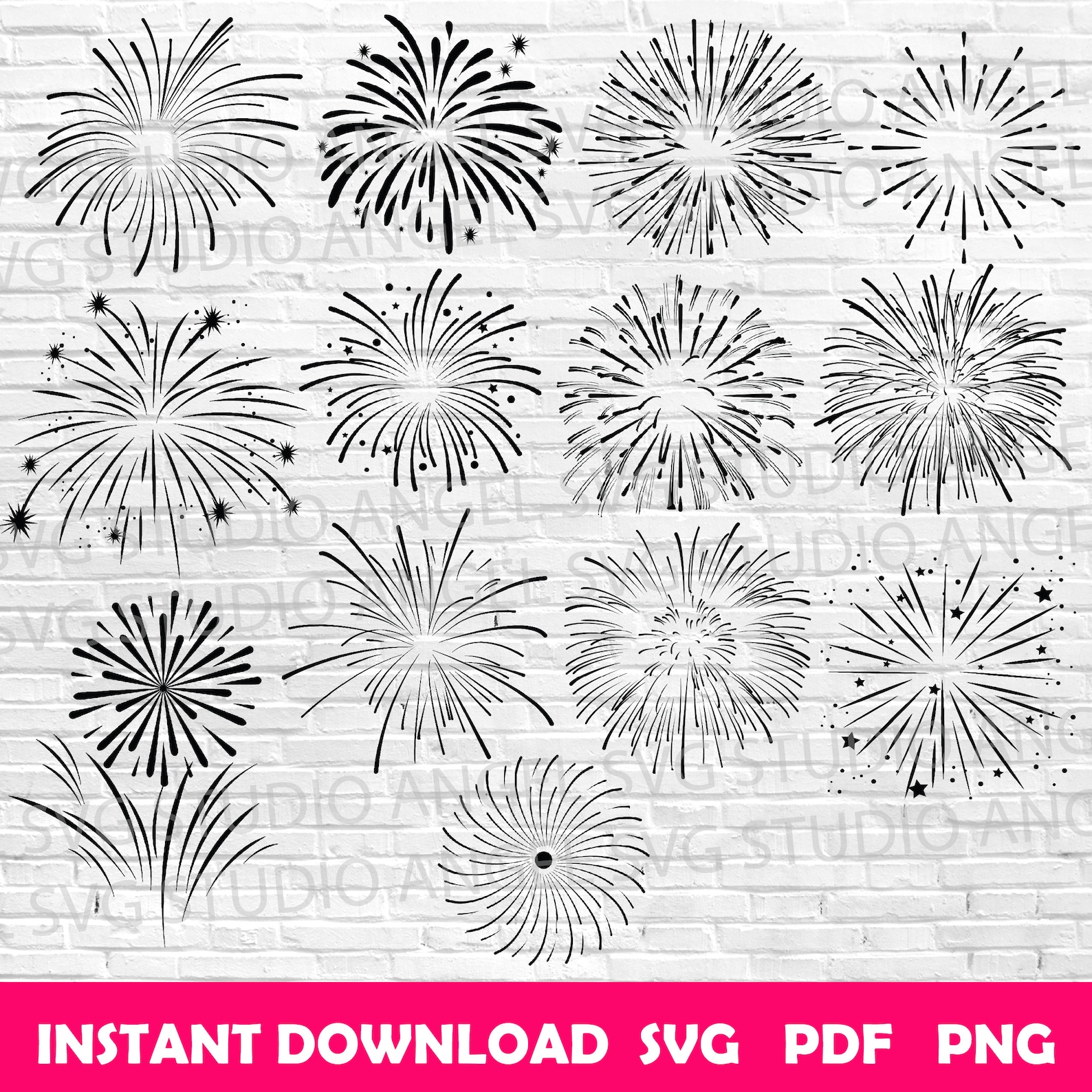 Fireworks Svg Fireworks Cricut Fireworks Clipart Fireworks Vector ...