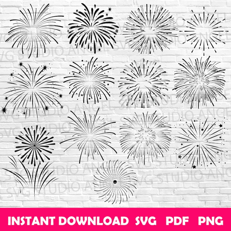 Fireworks Svg Fireworks Cricut Svg Fireworks Clipart Fireworks Vector ...