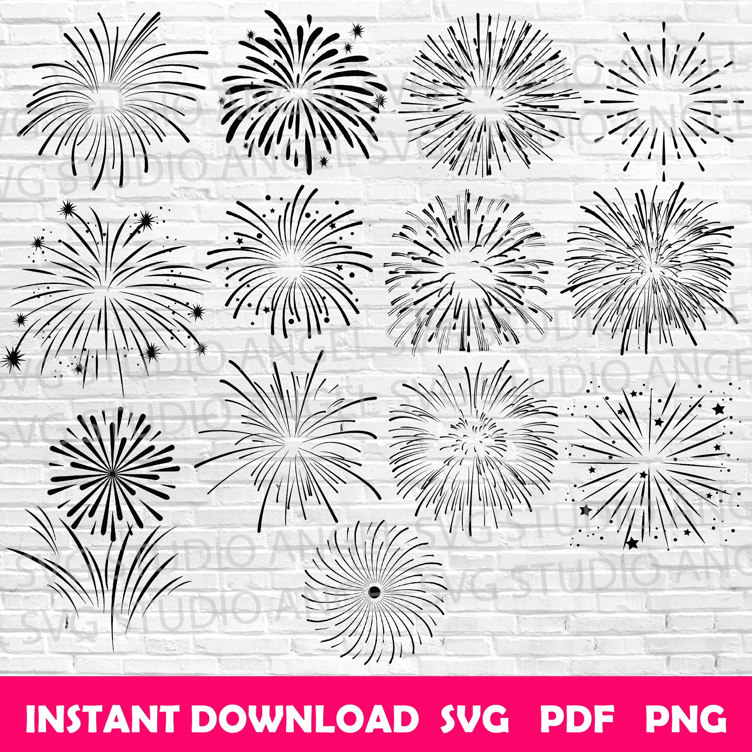 Fireworks Svg Fireworks Cricut Svg Fireworks Clipart Fireworks Vector ...