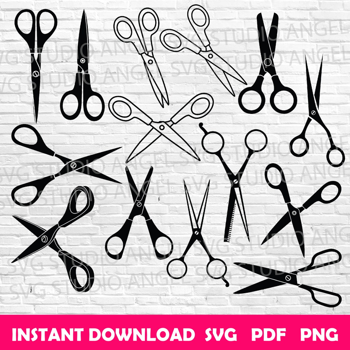 Scissors Svg Scissors Cricut Svg Scissors Clipart Svg Scissors Vector ...